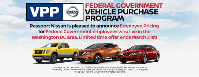 Passport Nissan MD announces Employee Pricing for Federal Government ...