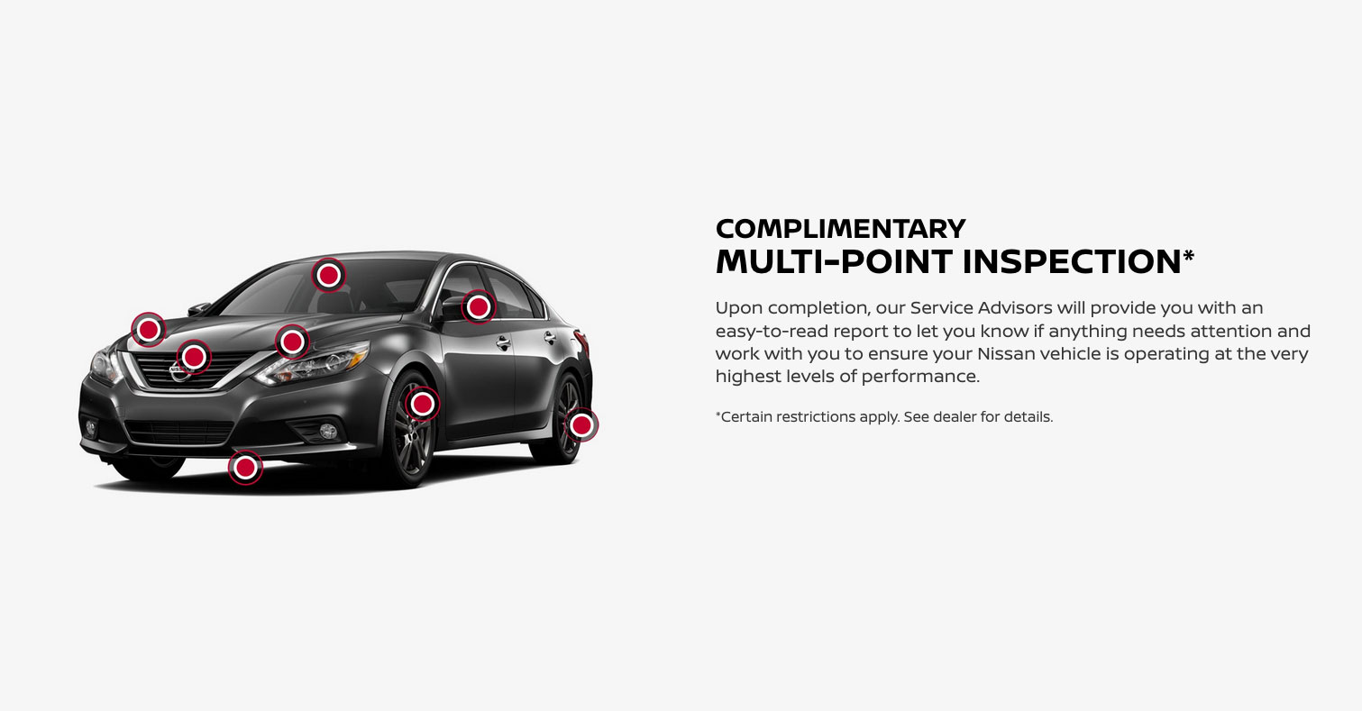 Keep Your Nissan Running Smooth With Our Complimentary Multi-Point ...